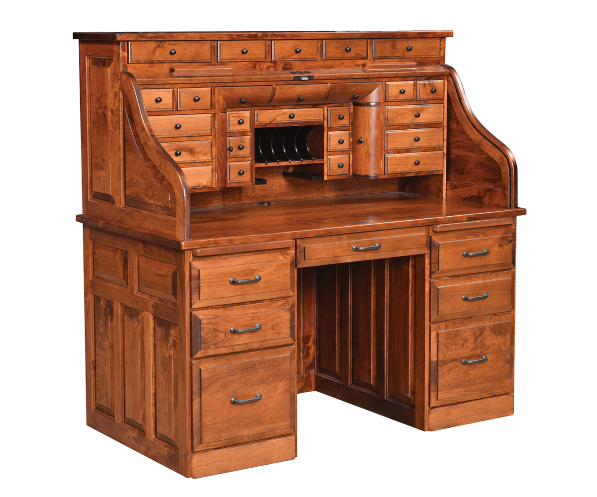 56" Traditional Deluxe Rolltop Desk | Amish Originals
